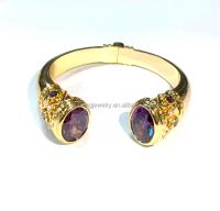 China Plating Brass Bangle Bracelets Cuff Jewelry Garnet Stones Silver Jewelry Glitter CZ for sale