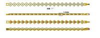 China Rainbow Brass Gold Tennis Bracelet OEM ODM Cubic Zirconia Tennis Bracelet for sale