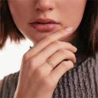 China Stainless Steel 18K Gold MOM Stacking Ring For Women Fine Jewelry for sale