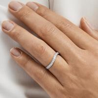 China 925 Sterling Silver White Gold Diamond CZ Wave Ring for Ladies Fine Jewelry OEM/ODM for sale