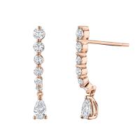 China 925 Sterling Silver White Pear Drop Cubic Zircon Earrings for Customer Needs for sale