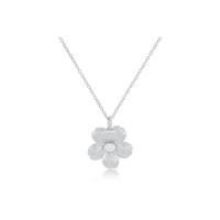 China 925 Sterling Silver Material Type Gold Plated Dainty Cherry Blossom Flower Pendants for sale