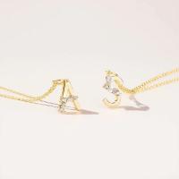 China 925 Sterling Silver CZ Letter Pendants in Simply 18K Gold Plated for Fashion Jewelry for sale
