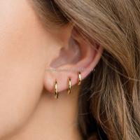 China Silver Fine Jewelry Minimalist 18K Gold 9MM 11MM 13MM Hoop Set for FedEx DHL UPS TNT EMS Shipping for sale