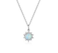 China Sunflower Opal And Diamond Necklace 15MM Women'S Opal Necklace 45CM+5CM for sale
