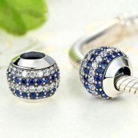 China Fashion White and Blue CZ 925 Sterling Silver Jewelry Making Accessories for sale