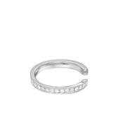 China Women's Classic Rainbow Pave Setting Cubic Zircon 925 Sterling Silver Ear Cuff Jewelry for sale