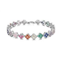 China Fresh Water Pearl CZ Stones Tennis Bracelets Plated Custom Jewelry Rainbow Gold Copper Brass for Women for sale