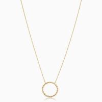 China 14K Gold Plated 925 Sterling Silver Twist Pendant Necklace with 16 Inch Length Link Chain for sale