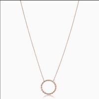 China 14K Gold Plated 925 Sterling Silver Twist Pendant Necklace with 16 Inch Length Link Chain for sale