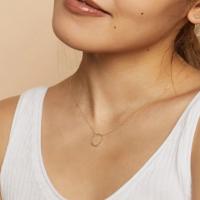 China 14K Gold Plated 925 Sterling Silver Twist Pendant Necklace with 16 Inch Length Link Chain for sale