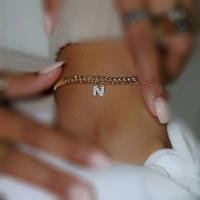 China Personalized 18K Gold Plated Fashion Brass Cuban Link Chain Tennis Bracelet for Women for sale