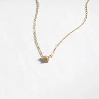 China 18K Gold Zircon Pendant Silver Chain Trio Diamond Cubic Zircon Necklace for sale