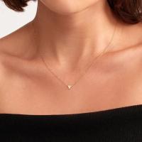 China 18K Gold Zircon Pendant Silver Chain Trio Diamond Cubic Zircon Necklace for sale
