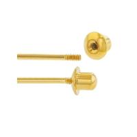 China 5MM 18k Gold Plated Flower Baby Earrings Perfect Gift for Kids in 925 Sterling Silver for sale