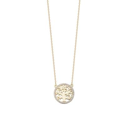 China Party Occasion 18K Gold Plated Sterling Silver Tree of Life Pendant Necklace for Women for sale