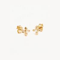 China 925 Sterling Silver Flower Stud Earrings Small Size for Everyday Wear for sale