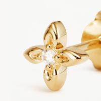 China 925 Sterling Silver Flower Stud Earrings Small Size for Everyday Wear for sale