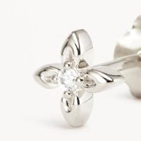 China 925 Sterling Silver Flower Stud Earrings Small Size for Everyday Wear for sale
