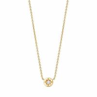 China Gold Plated 925 Sterling Silver Starburst Diamond Disc Pendant Necklace for Daily Wear for sale