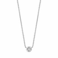 China Gold Plated 925 Sterling Silver Starburst Diamond Disc Pendant Necklace for Daily Wear for sale
