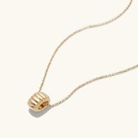 China Gold Plated 925 Sterling Silver Simple Single Beaded Circle Charm Pendant Necklace OEM for sale