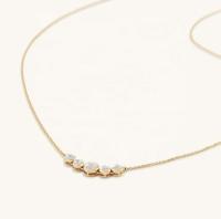 China Rhodium 18k Gold Necklace Womens 1.2mm White Gold Cz Pendant for sale