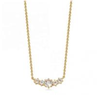 China Gold Plated 925 Sterling Silver Ruby Gemstone Necklace With Cable Chain for sale