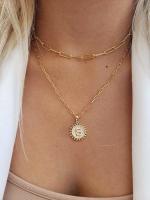 China Handmade 925 Sterling Silver Double Pendant Paperclip Stacking Necklace with 30 Days Delivery for sale