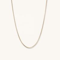 China Handmade 18K Gold Plated Round Box Necklace Chain with Fast Shipping and Customizable Logo for sale