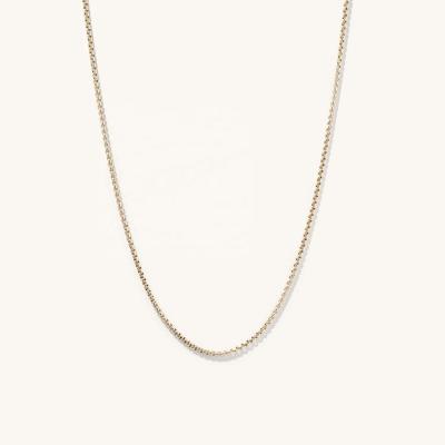 China Handmade 18K Gold Plated Round Box Necklace Chain with Fast Shipping and Customizable Logo for sale
