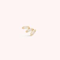 China Triple White Cubic Zircon Threaded Flat Back 925 Sterling Silver Earrings Express Shipping for sale