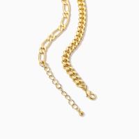 China 18K Gold Plated Double Chain Necklace for Girls' Fashion Accessory Collection for sale