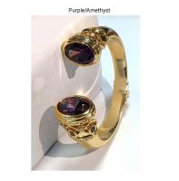 China Religious Type Other Silver Jewelry Garnet Stones Brass Bracelet Bangle Plating Cuff for sale
