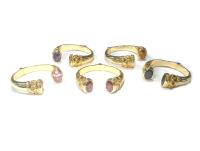 China Religious Type Other Silver Jewelry Garnet Stones Brass Bracelet Bangle Plating Cuff for sale