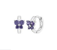 China Sapphire Cubic Zircon Butterfly Huggies Earrings For Gift Occasion for sale