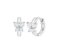 China Sapphire Cubic Zircon Butterfly Huggies Earrings For Gift Occasion for sale