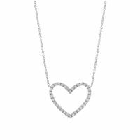 China 925 Sterling Silver Pave Diamond Love Necklace for Girl Friend Third Party Appraisal for sale