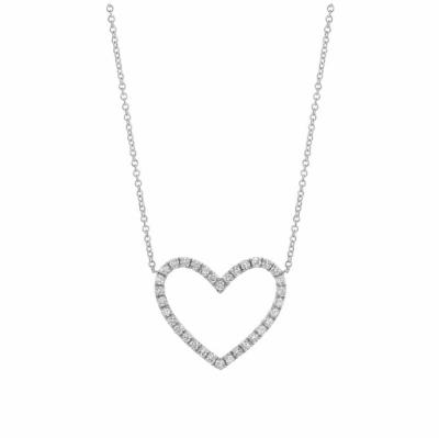 China 925 Sterling Silver Pave Diamond Love Necklace for Girl Friend Third Party Appraisal for sale