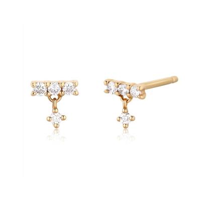 China Gold Plated 2022 Minimalist Stud Earrings for Women in 925 Sterling Silver Customized for sale
