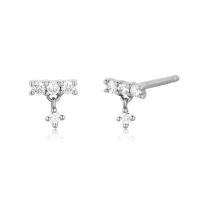 China Gold Plated 2022 Minimalist Stud Earrings for Women in 925 Sterling Silver Customized for sale
