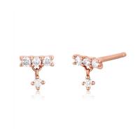 China Gold Plated 2022 Minimalist Stud Earrings for Women in 925 Sterling Silver Customized for sale