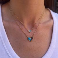 China Fine 18K Gold Plated White Pear Shape CZ Sweetheart 925 Sterling Silver Necklace for Women for sale