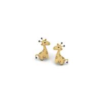 China Micro Insert Technology Sterling Silver Children's Body Jewelry Giraffe Stud Earrings for sale