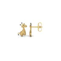China Micro Insert Technology Sterling Silver Children's Body Jewelry Giraffe Stud Earrings for sale