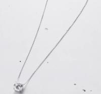 China Elegant 18K Gold Plated Round Cut 925 Sterling Silver Necklace for Fashion Jewelry for sale