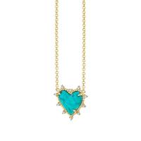 China 925 Sterling Silver Chain Jewelry Diamond And Turquoise Heart Twist Necklace No Pearl Chain for sale