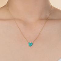 China 925 Sterling Silver Chain Jewelry Diamond And Turquoise Heart Twist Necklace No Pearl Chain for sale