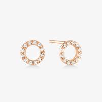 China 18K Gold Plated 925 Sterling Silver Classic Stud Earrings for Girls Fashion Accessory for sale