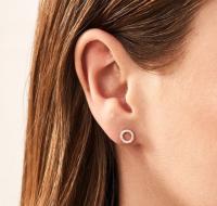 China 18K Gold Plated 925 Sterling Silver Classic Stud Earrings for Girls Fashion Accessory for sale